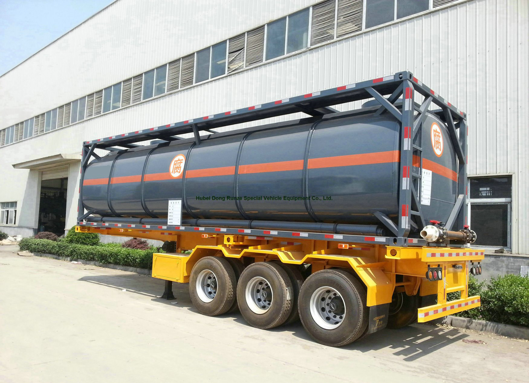40FT Steel Lined PE Chemical Tank Container for HCl, NaOH, NaCLO PAC ...