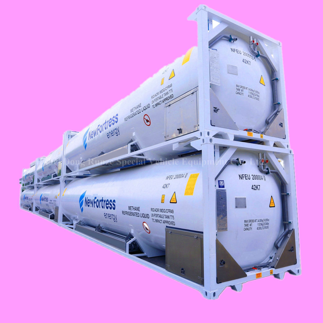 40FT T75 Cryogenic Liquid Lox/Lin/Lar/Lco2/LNG Storage Tank ISO Tank Container (Liquefied ...