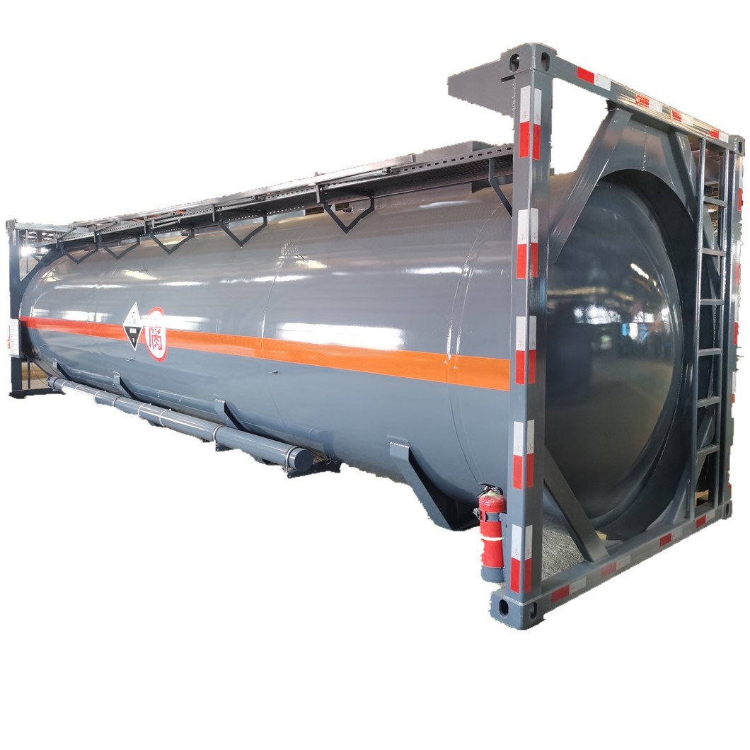 24~26kl Hydrochloric Acid ISO Tank PE Lined 30FT Mounted with Acid Pump ...
