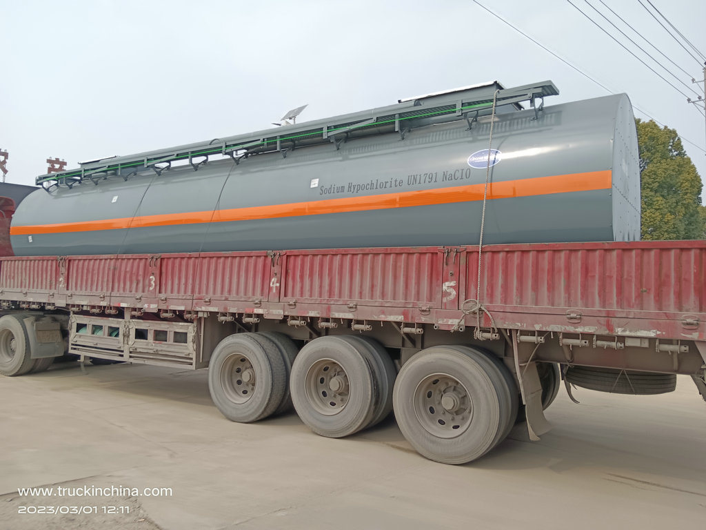 Lined PE 6604 Gallon Sodium Hypochlorite Storage Transportation Tanks ...