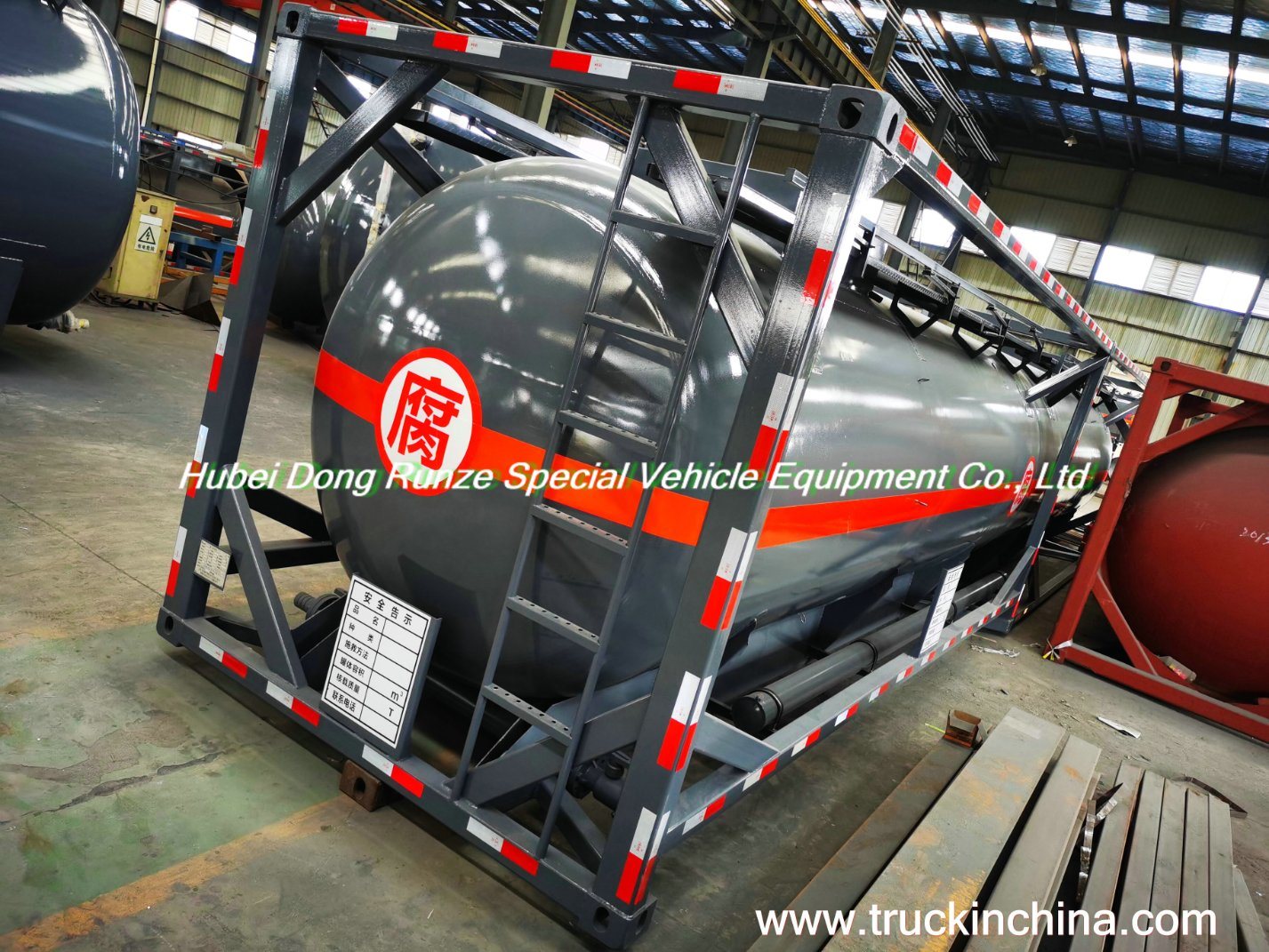 40FT 38KL Lined PE Tank Container for Un 3453 Phosphoric Acid H3po4 ...