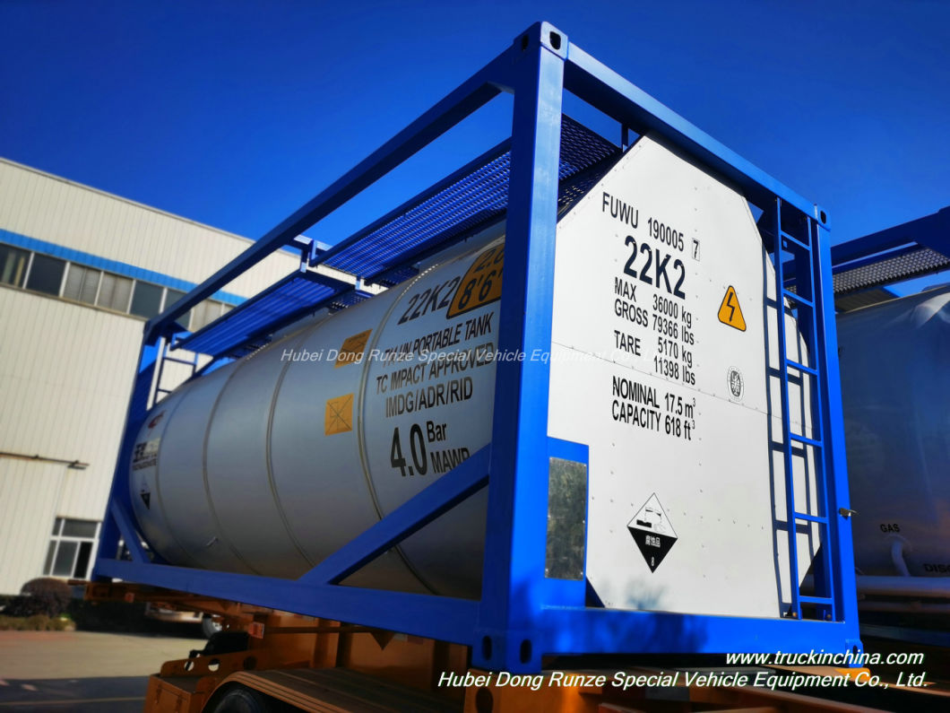 ISO Standard 20FT T7 T14 LDPE PTFE Lined Tank Containers for Chemical ...
