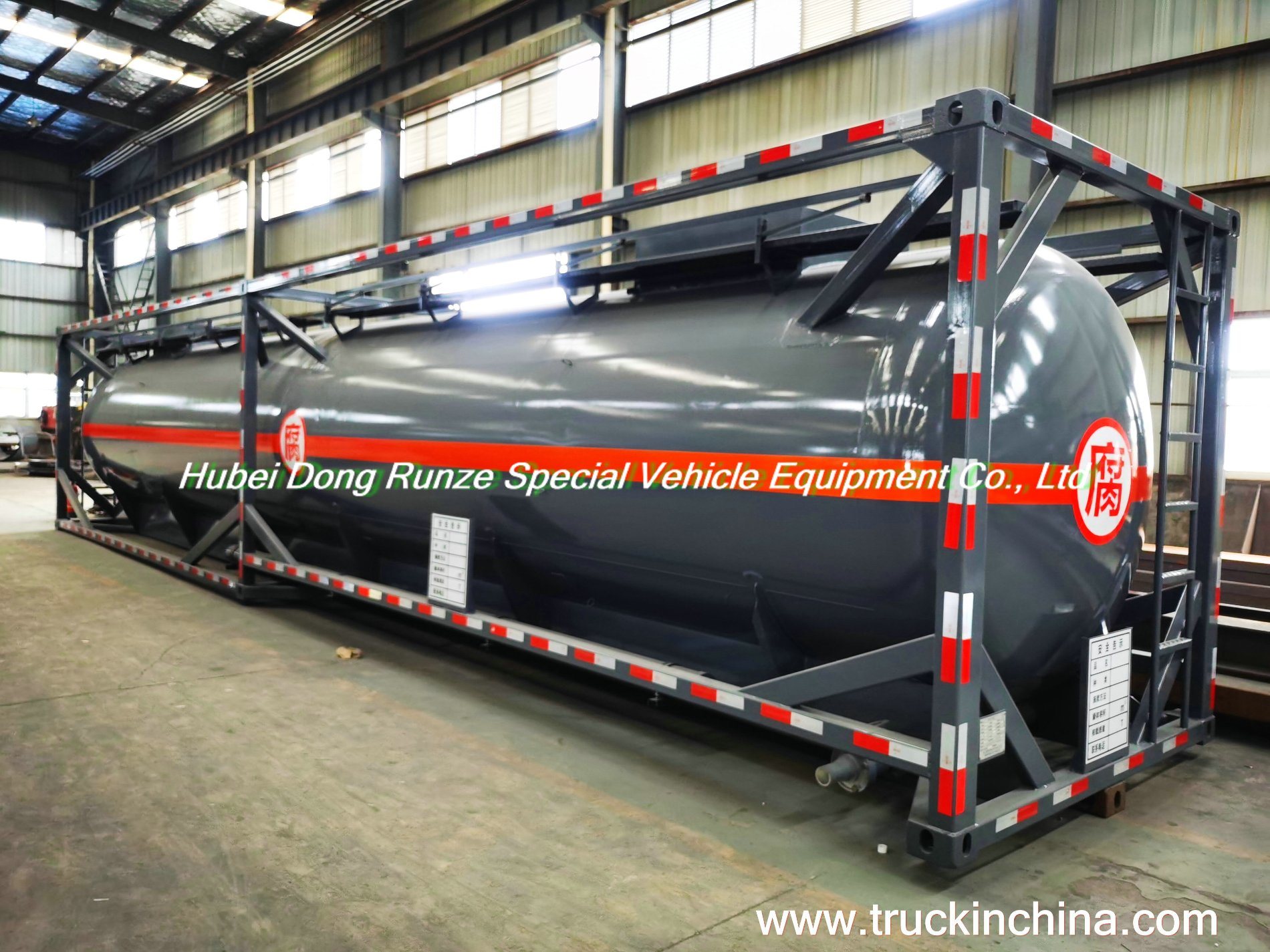 40FT 38KL Lined PE Tank Container for Un 3453 Phosphoric Acid H3po4 ...