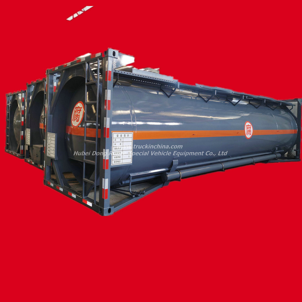 30FT Tank Container Handling Loading Transport Ammonia, Hydrochloric ...