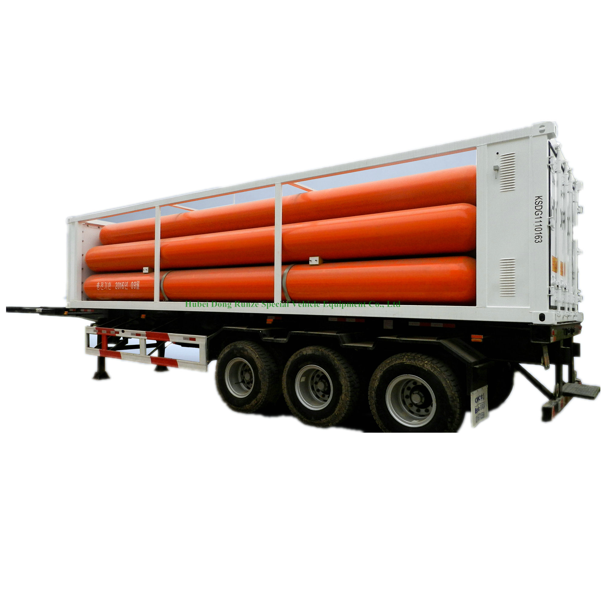 20FT 40FT Mobile Jumbo Tube Skid Hydrogen Container Semi-Trailer 20 MPa